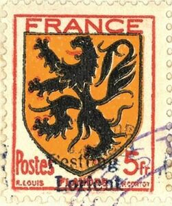 Stamp: overprint on Flandre (France, German Occupation In WWII(Festung ...