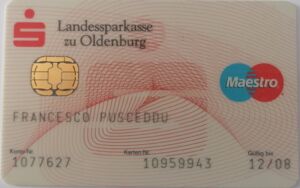 Bank Card: Maestro (Landessparkasse zu Oldenburg, Germany, Federal ...