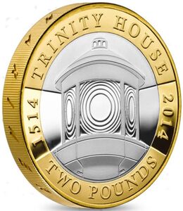 Coin: 2 Pounds (500th anniversary of Trinity House - Silver Piedfort ...