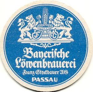 Beer Coaster: Bayerische Löwenbrauerei (Löwenbrauerei Passau AG ...