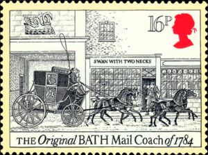 Stamp: Bath Mail Coach, 1784 (United Kingdom of Great Britain ...
