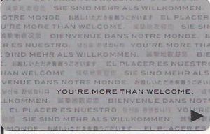 Tarjeta de hotel: Hyatt - You're more than welcome (white) (Hyatt ...