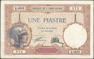 Banknote: 1 Piastre (French Indochina(1921-1939 ND Issue) Wor:P-48b