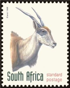Stamp: Common Eland (Taurotragus oryx) (South Africa(Definitives ...