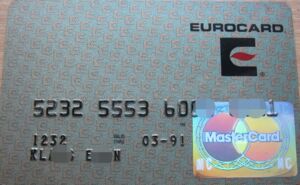 Bank Card: Eurocard (GZS, Germany, Federal RepublicCol:DE-MC-0155