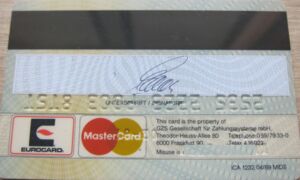 Bank Card: Eurocard (GZS, Germany, Federal RepublicCol:DE-MC-0155