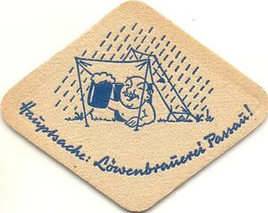Beer Coaster: Löwenbrauerei Passau (Löwenbrauerei Passau AG, Germany ...
