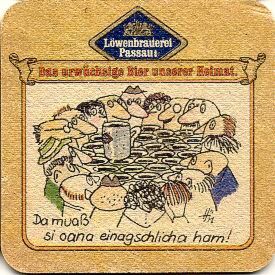 Bierviltjes: Löwenbrauerei Passau (Löwenbrauerei Passau AG, Duitsland ...
