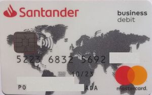 Bank Card: Santander Business (Santander Bank Polska, Poland) Col:PL-MC ...