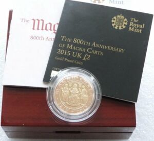 Coin: 2 Pounds (800th Anniversary of Magna Carta - Gold) (United ...