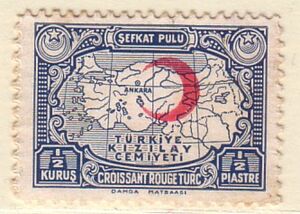 Stamp: Red Cressent (Türkiye (Turkey)(Red Crescent 1944) Mi:TR Z43III