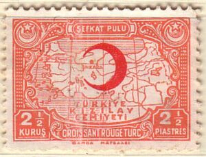 Stamp: Red Cressent (Türkiye (Turkey)(Red Crescent 1944) Mi:TR Z45III