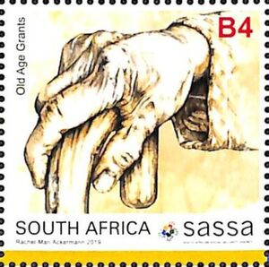 Stamp: Old Age Grants (South Africa) (25th Anniversary of Social ...