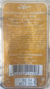 Drink Label: Swiss Pale Ale (Brauerei Aare Bier AG, SwitzerlandCol:CH ...