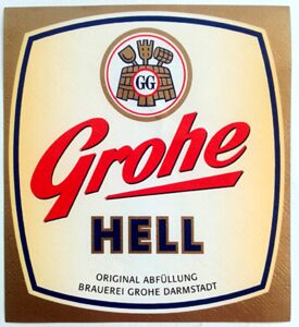 Drink Label: Grohe Hell (Brauerei Grohe, Germany, Federal RepublicCol ...