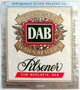 Drink Label: DAB Pilsener (Dortmunder Actien Brauerei, Germany, Federal ...