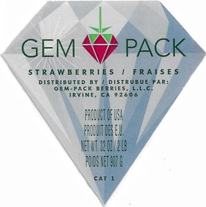 Food Label: Gem-Pack Strawberries (Gem-Pack Berries, LLC, United States ...