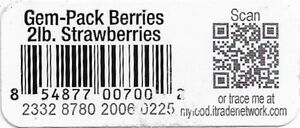 Food Label: Gem-Pack Strawberries (Gem-Pack Berries, LLC, United States ...