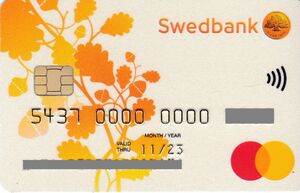 Bank Card: Swedbank Mastercard (Swedbank, EstoniaCol:EE-MC-0114.05