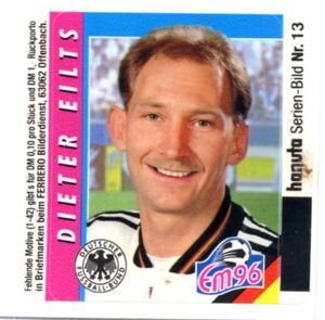 ミール・トイ: 13 Dieter Eilts (ステッカー, ドイツ(Hanuta - EM 96) Col:HAN-1996-0037 🧸