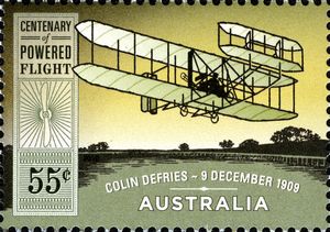 Stamp: Colin Defries (Wright Model A, the Stella), 1909 (Australia ...