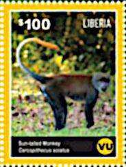 Stamp: Sun-Tailed Monkey (Cercopithecus solatus) (Liberia(Endangered ...