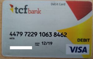 Tarjeta de Banco: TCF Bank Debit Card (TCF Bank, Estados Unidos de ...