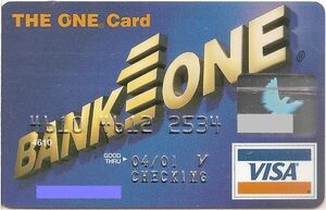 Bank Card: The One Card (Bank One, United States of America) Col:US-VI-0883