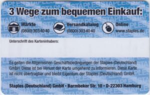 Functional Card: Staples - Business Cash Card (Shops - Stationery ...