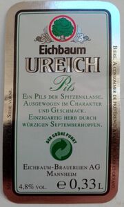 Drink Label: Eichbaum Ureich Pils (Privatbrauerei Eichbaum GmbH & Co ...