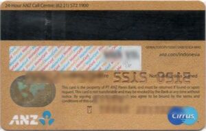 Bank Card: Anz (Anz, IndonesiaCol:ID-MC-0086