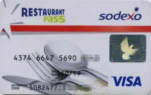 Tarjeta de Banco: Sodexo. Restaurant Pass (Payment Center, RusiaCol:RU ...
