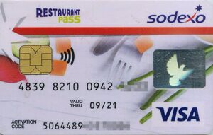 Tarjeta de Banco: Sodexo. Restaurant Pass (Payment Center, RusiaCol:RU ...