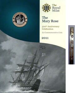 Coin: 2 Pounds (The Mary Rose) (United Kingdom of Great Britain ...