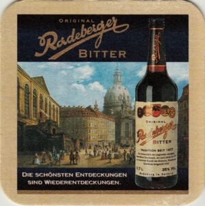 Beer Coaster: Radeberger Bitter (Radeberger Destillation ...
