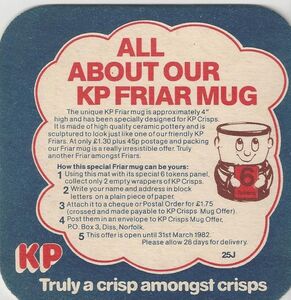 Beer Coaster: KP Crisp's (Kp Snacks, United Kingdom of Great Britain ...