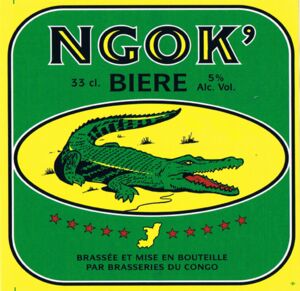 Dryckesetikett: Ngok (Brasseries Du Congo S.A., Kongo - Brazzaville ...