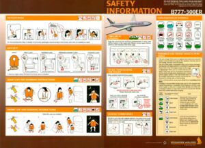 Safety Card: B777-300ER (Singapore Airlines, SingaporeCol:SIA-SG-0016