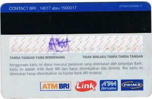 Bank Card: BRI - Indonesia Map (BRI (Indonesia), IndonesiaCol:ID-GM-0089.04