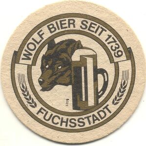 Sous-bock de bière: Wolf Bier (Brauerei Wolf, Allemagne, République ...