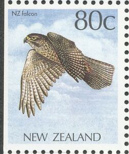 Stamp: New Zealand Falcon (Falco novaeseelandiae) - Booklet Issue (New ...