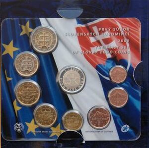 Münze: Various Euro (Mint set 2009 - First Slovak Euro coins) (Slowakei ...