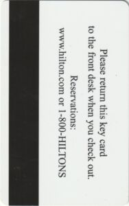 Tarjeta de hotel: Hilton (Half blue background & half scrolls) (Hilton ...