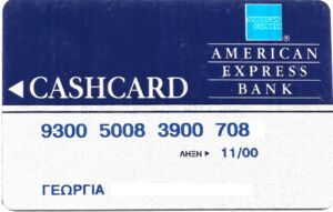 Bank Card: Cashcard American Express Bank (American Express Bank Ltd ...