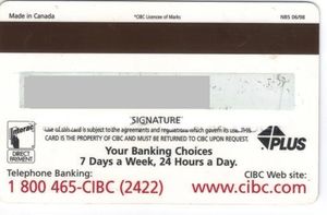 Bank Card: CIBC - Convenience Card (Canadian Imperial Bank of Commerce ...