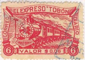 Stamp: Train (Colombia: Private Post Offices(Expreso Tobón) Col:CO 1928TB
