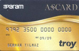 Functional Card: Param AsCard (Prepaid Cards, Türkiye (Turkey)(Param ...