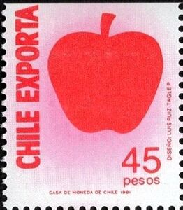 Sello: Apple (Chile(Chile exports) Mi:CL 1412Do,Sn:CL 944,Yt:CL 1020,Sg ...