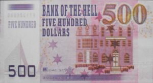 Banknote: 500 Hell Dollars (Fantasy Issues(China (Hell Banknotes)) Col ...