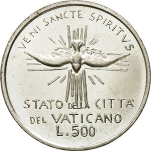 Coin: 500 Lire (Sede Vacante September) (Vatican City(1978 - Sede Vacante) WCC:km141